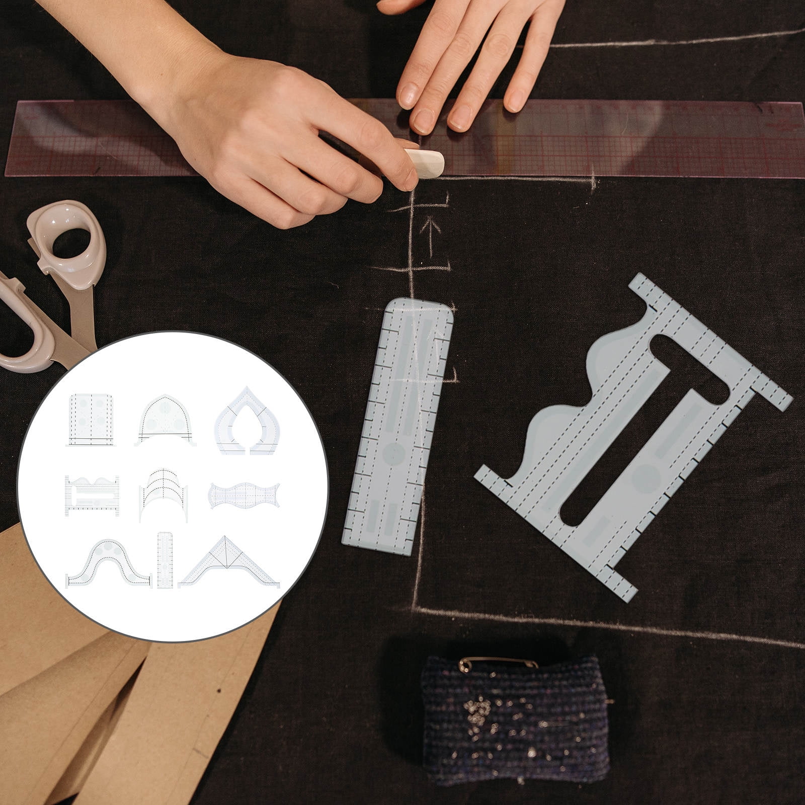 SEWCHICS 9 Pcs Circle Quilt Rulers for Quilting Patchwork Template ...