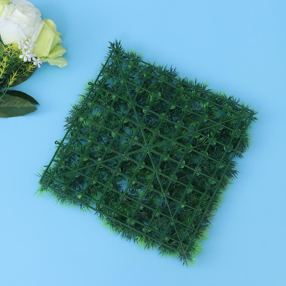 SEWCHICS Aquarium Fish Breeding Grass Square Fake Grass Green 1Pack ...