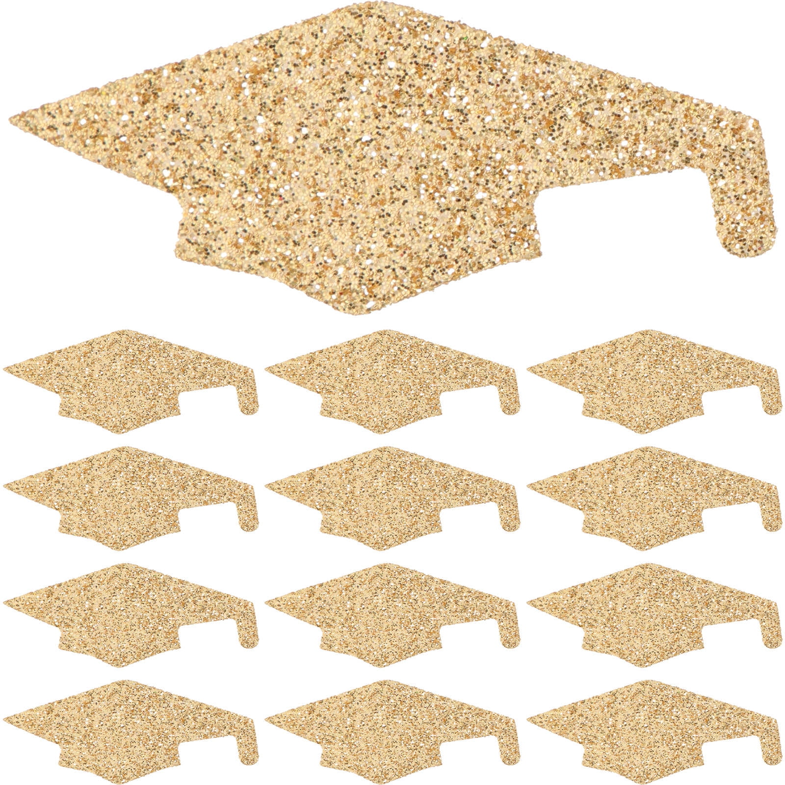 SEWCHICS Graduation Caps Confetti 5.8X2.5CM Golden Non Woven Fabric For ...