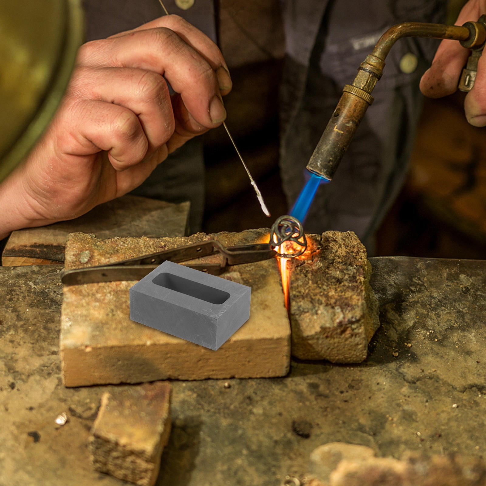 SEWCHICS Casting Molds Graphite Black 1Pcs for High Temperature Melting ...