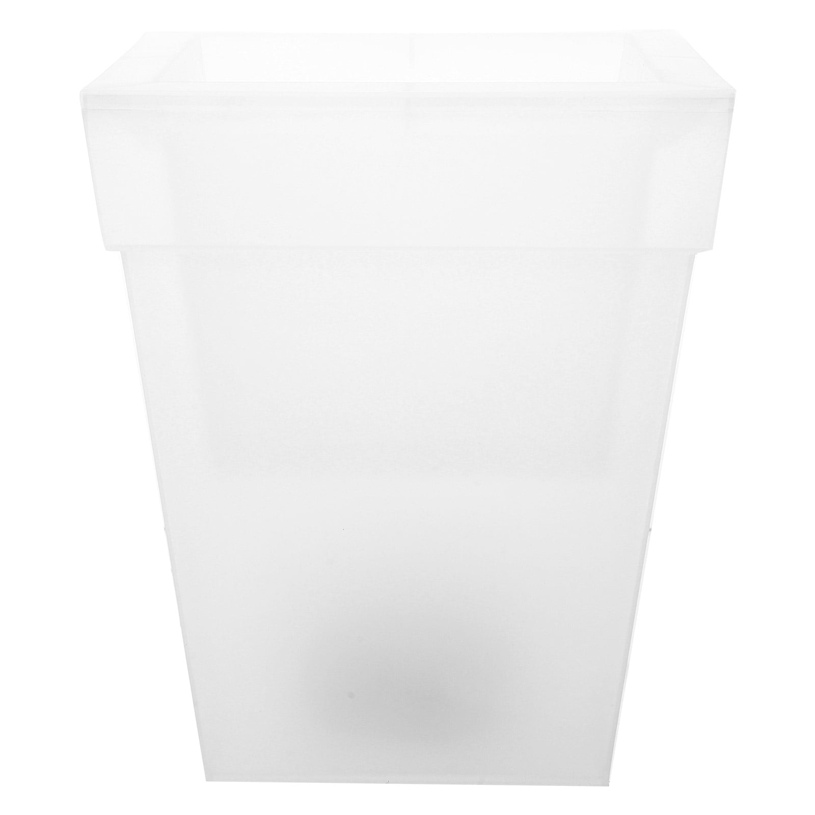 SEWCHICS White Plastic Solar Light Planter for Outdoor Garden and ...