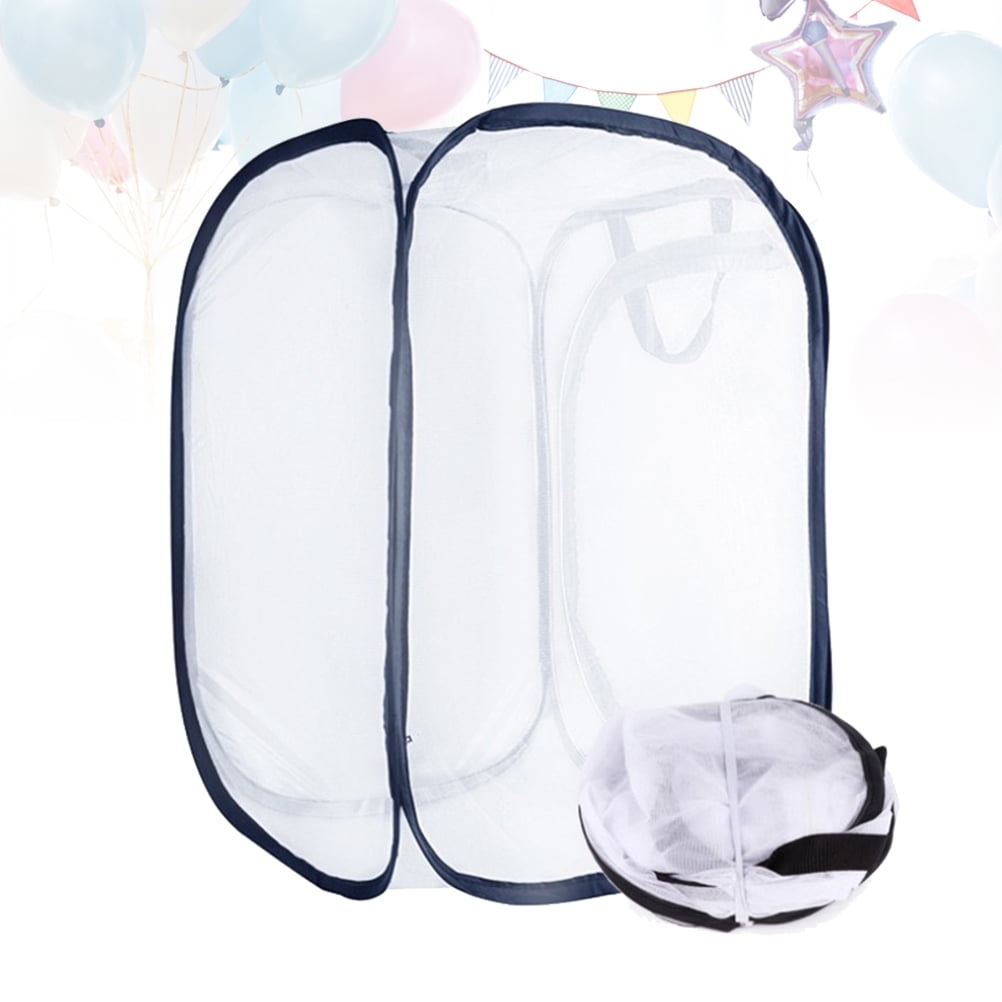 SEWCHICS Butterfly Habitat Cage with White Polyester Net, Insect ...