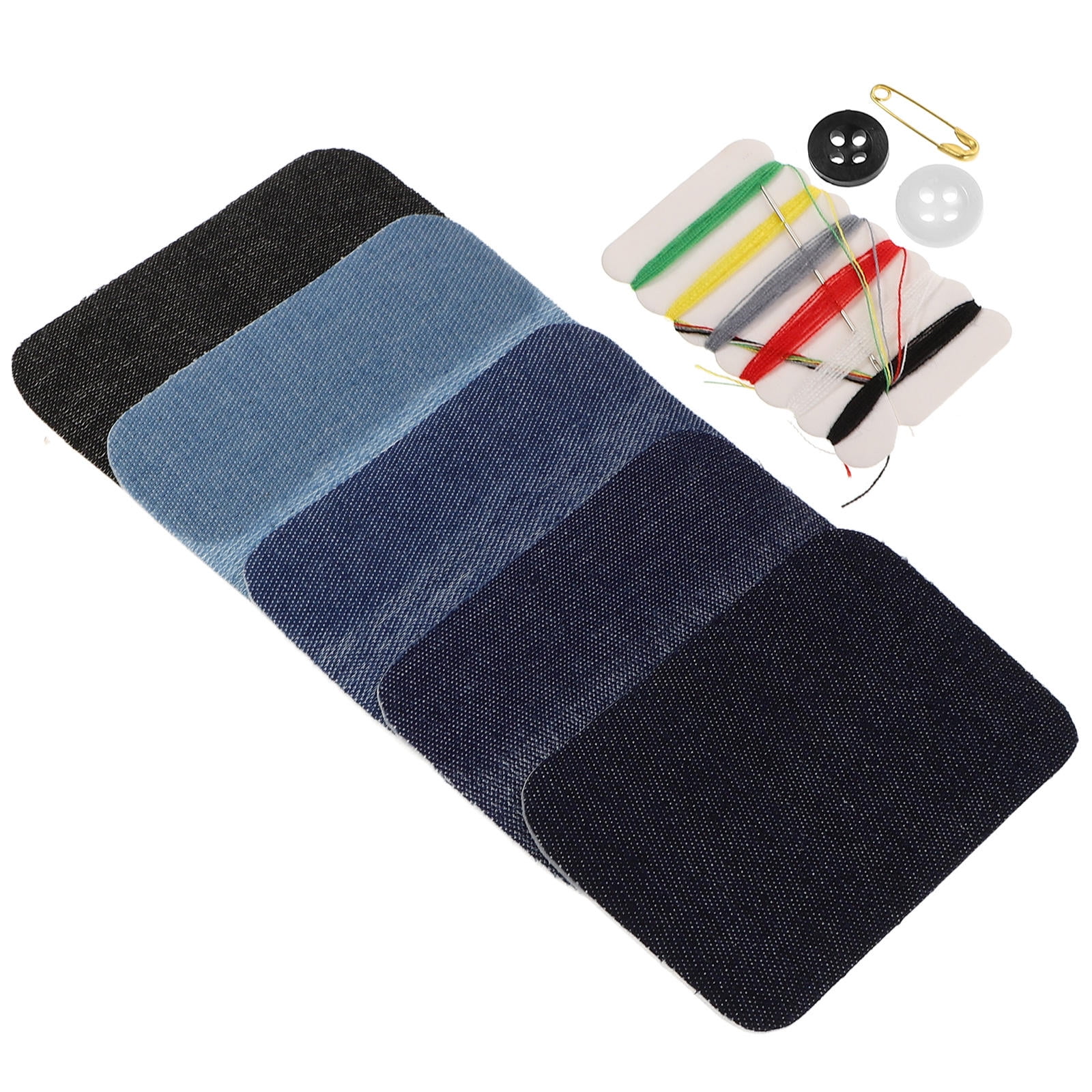 SEWCHICS Iron-On Patches Kit for Clothes Denim Applique Fabric Sewing ...