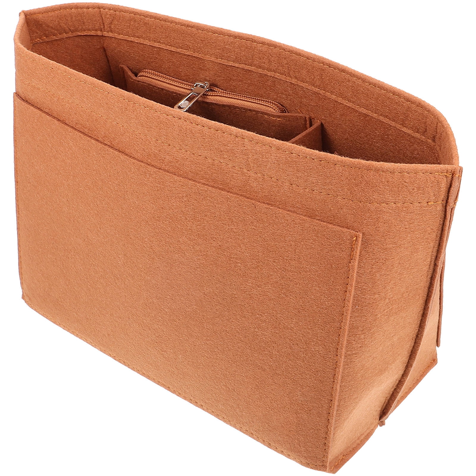 SEWCHICS Felt Bag Insert Purse Organizer Insert Khaki 1Pcs 14.8x7.7in ...