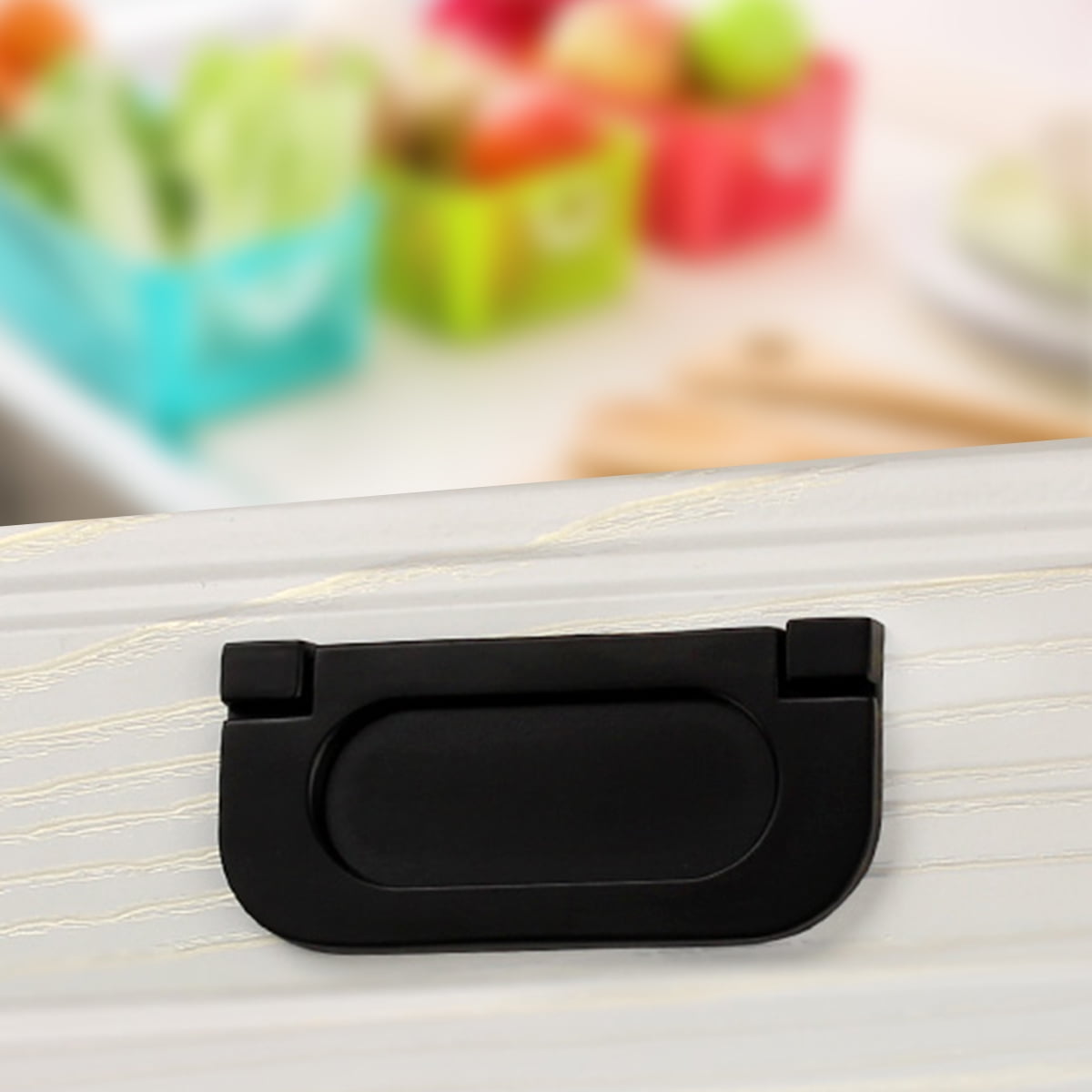 SEWCHICS Solid Matte Black Furniture Handle Door Knob for Cupboard Desk ...