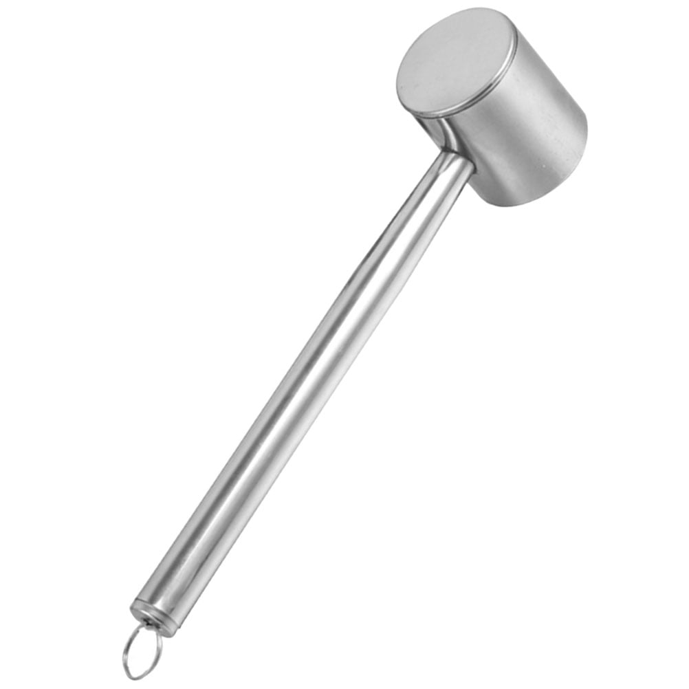 SEWCHICS Stainless Steel Meat Mallet Silver Kitchen Supply for Home Use ...