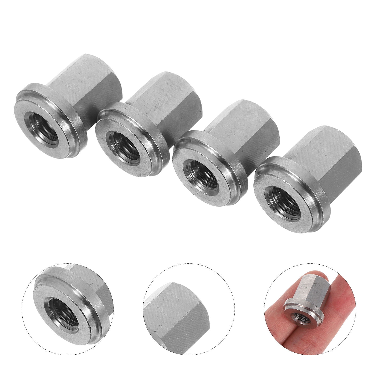 SEWCHICS Silver Stainless Steel Closed Battery Nuts for 3/8 Inch ...