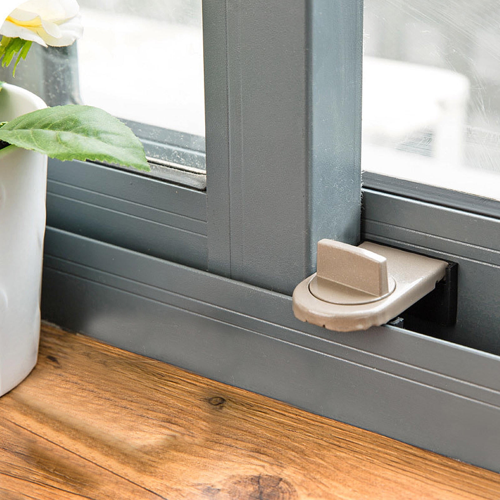 SEWCHICS Sliding Window Locks 1Pack in Brown with Child Safety and Anti ...