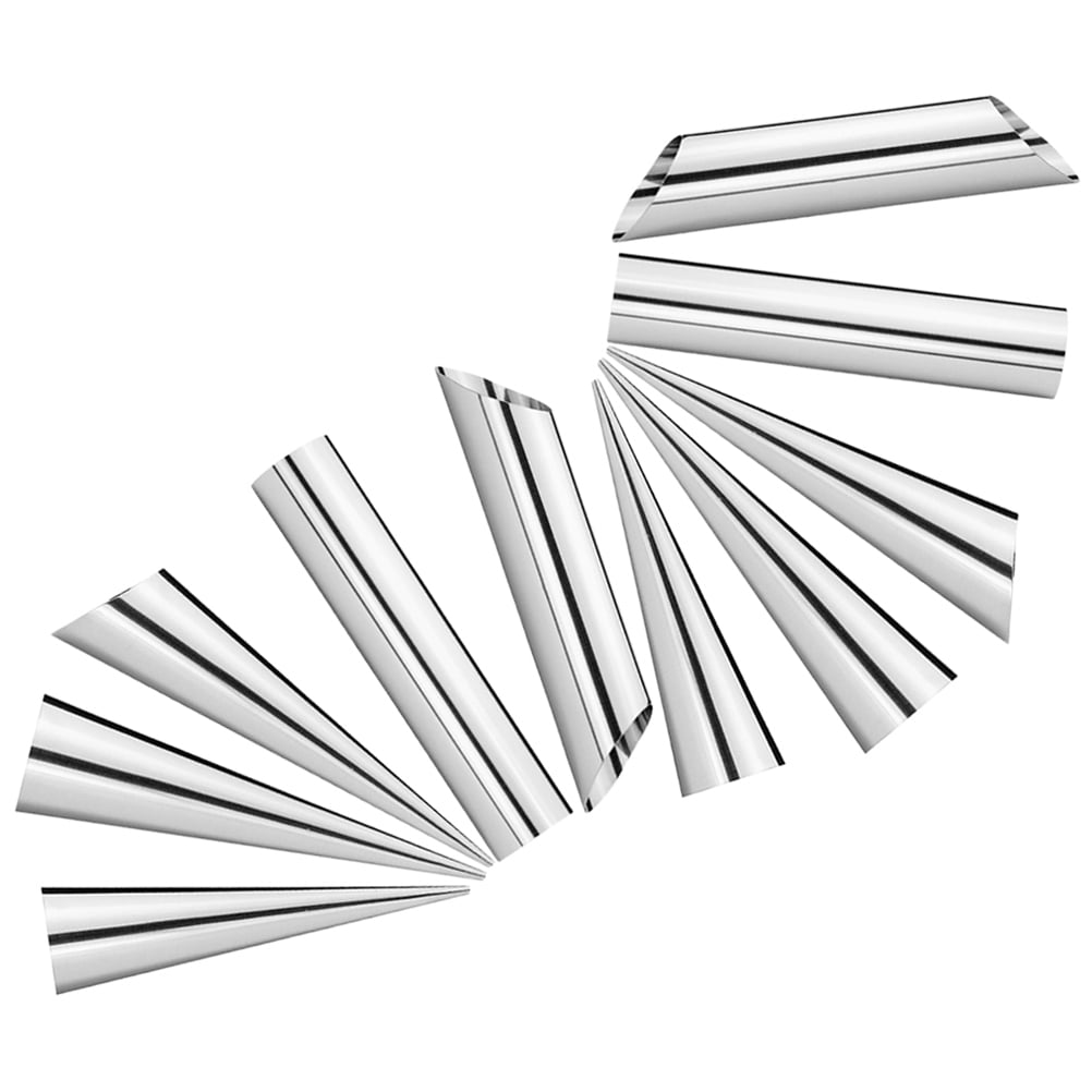 SEWCHICS Stainless Steel Croissant Baking Molds Set of Reusable Cone ...