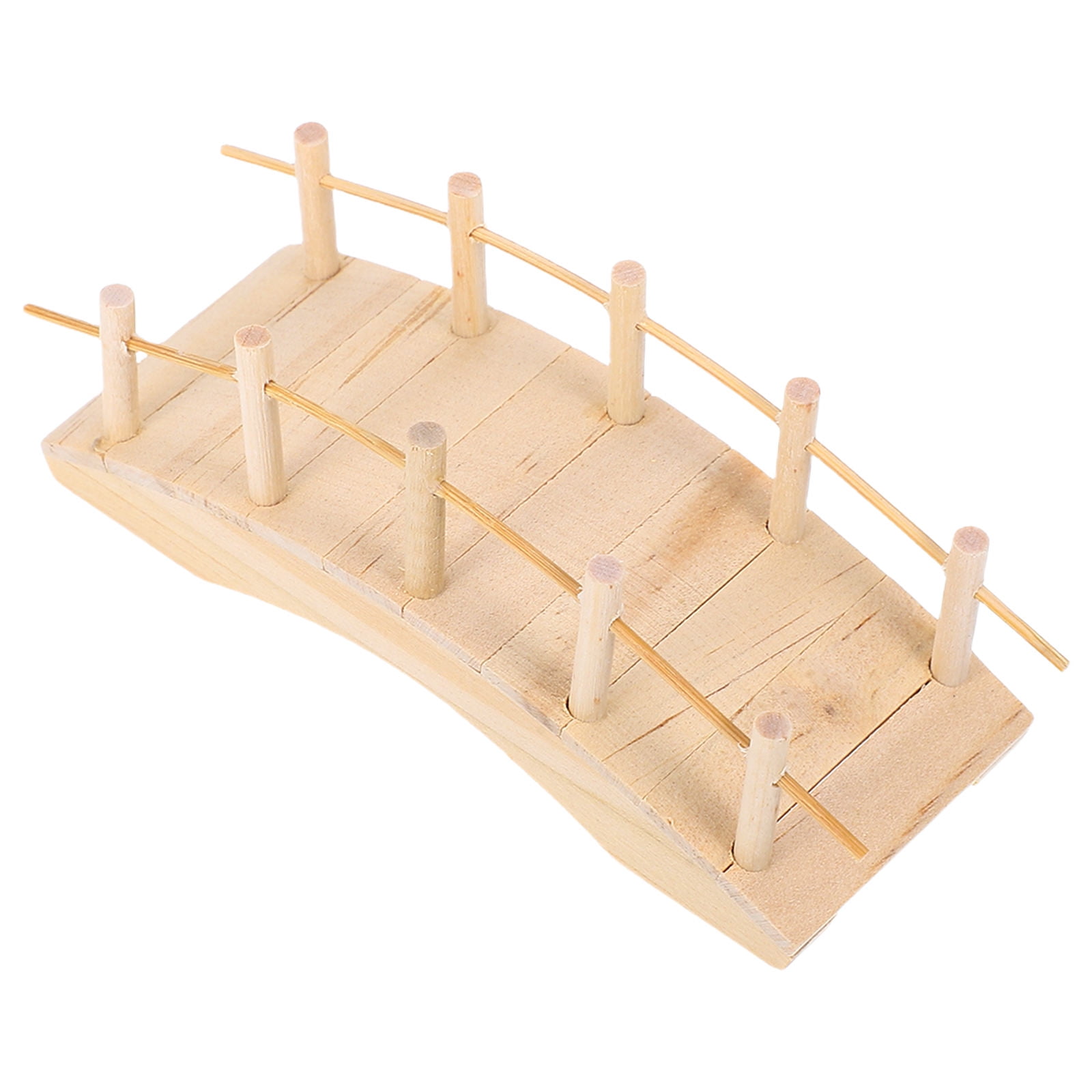 SEWCHICS Tiny Wooden Bridge Arch Bridge Model For Decorative Dollhouse ...