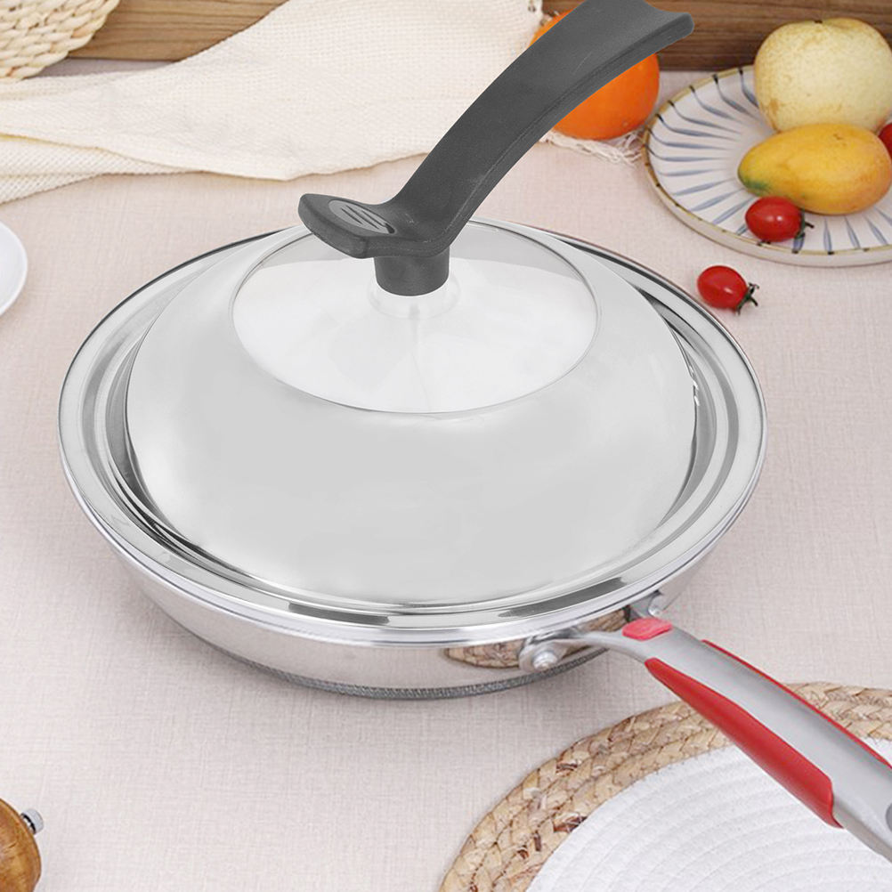 SEWCHICS Wok Overflow Cover Silver Stainless Steel Anti Spillover For ...