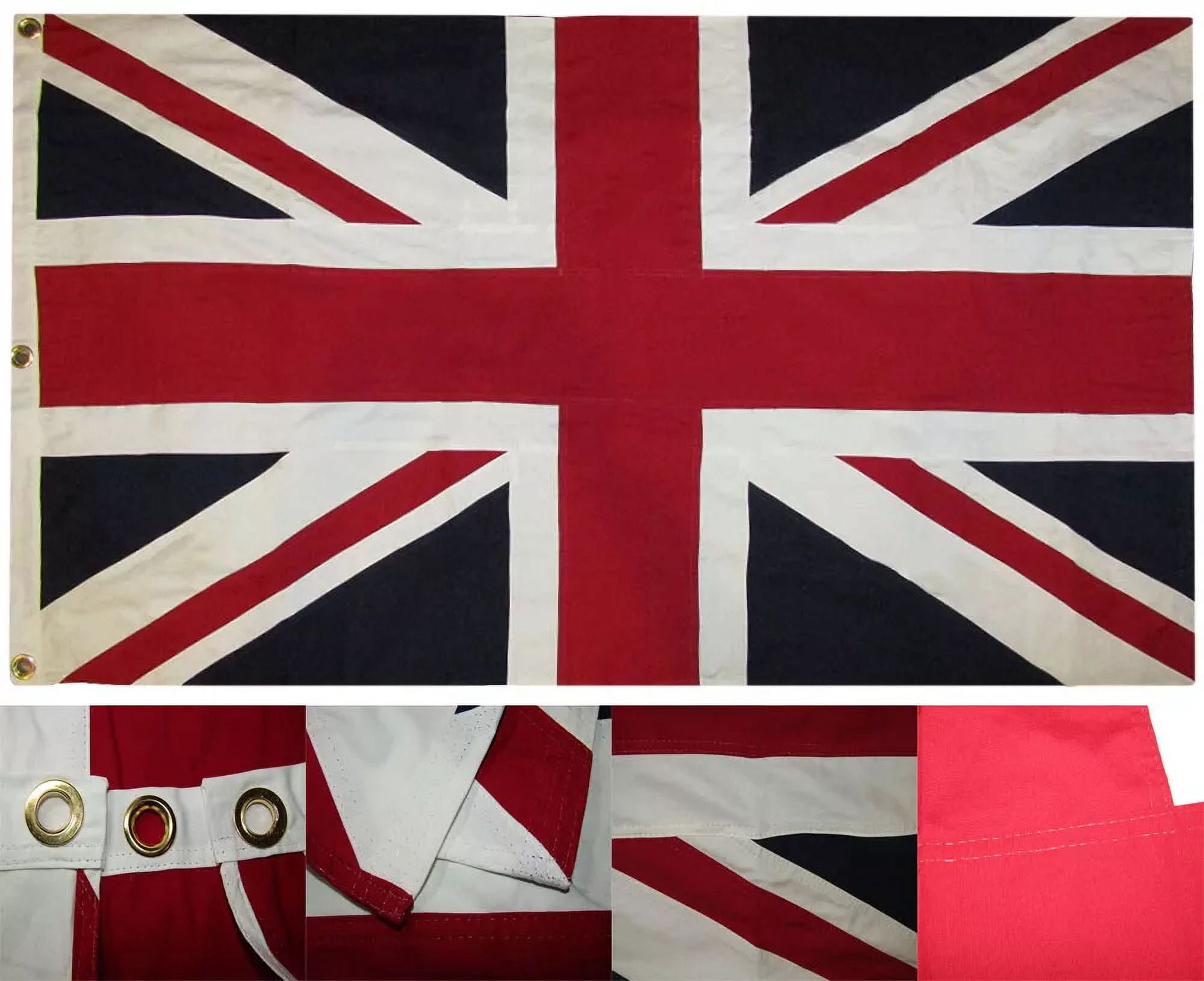 SEWN COTTON 2' X 3' ENGLAND UK FLAG - UNION JACK - ENGLISH - BRITISH ...