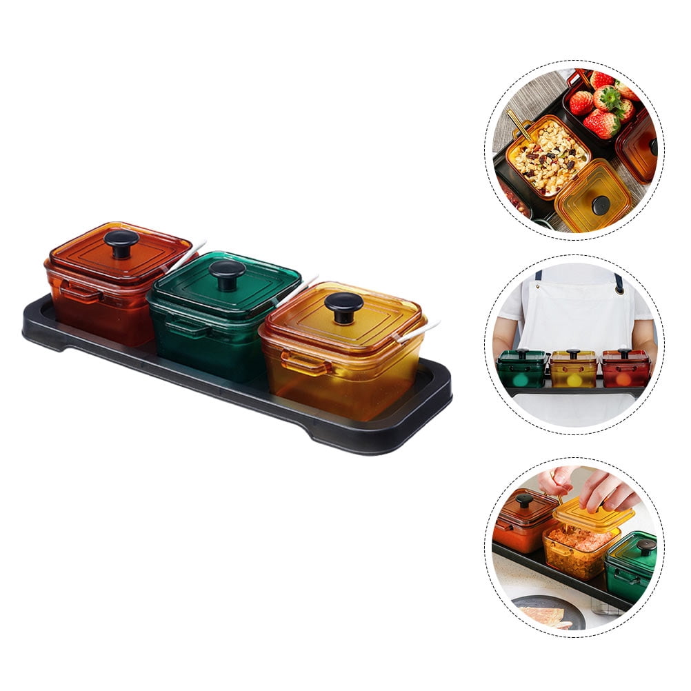 SEWOART 1Set Household Seasoning Box with Spoon Food Grade Kitchen ...
