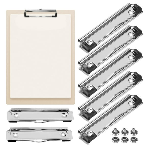SEWOART 10 Pack Metal Clipboard Clips for Office Use with Rubber ...
