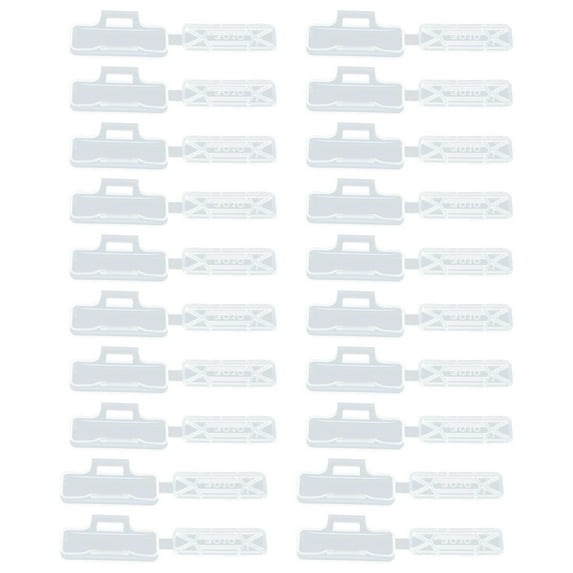 SEWOART 100Pcs Transparent Plastic Cable Labels Holder Case Acid ...