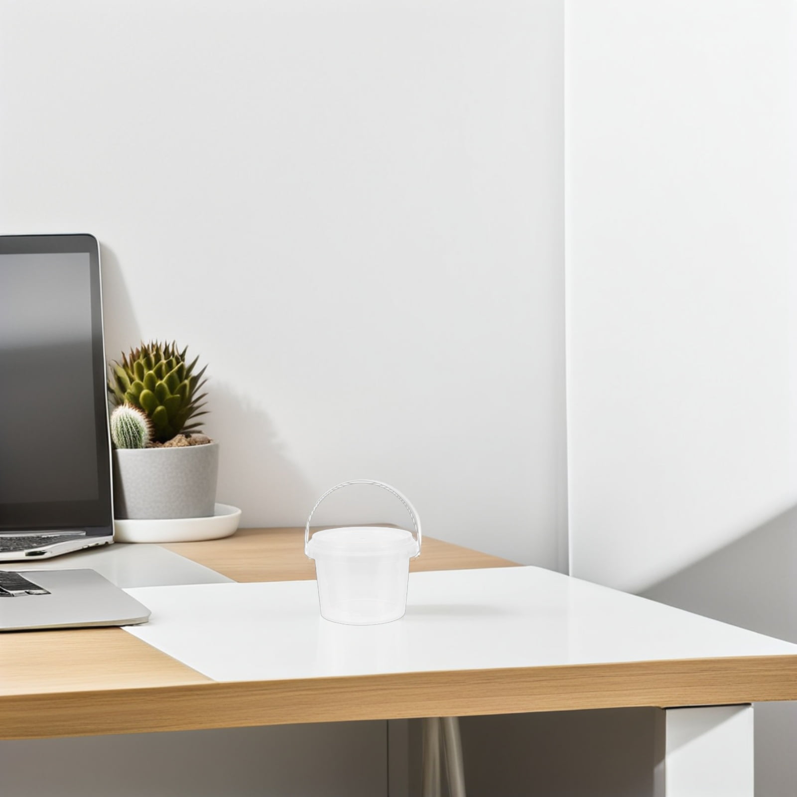 SEWOART Small Plastic Buckets Transparent 10PCS 3.5X3.5X2.8in - Walmart.com