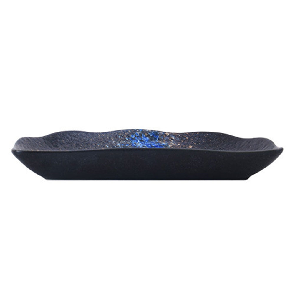 SEWOART 1Pack Blue Ceramic Food Plate Shaped Dish For Tea Party ...