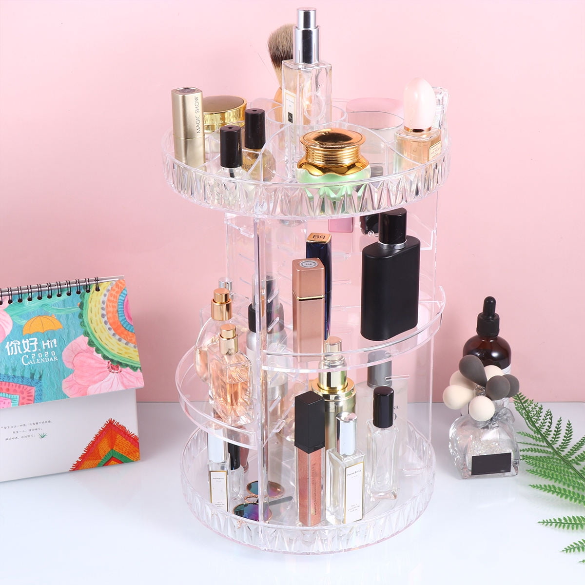 SEWOART Fashionable Transparent Acrylic Cosmetics Storage Shelf for ...