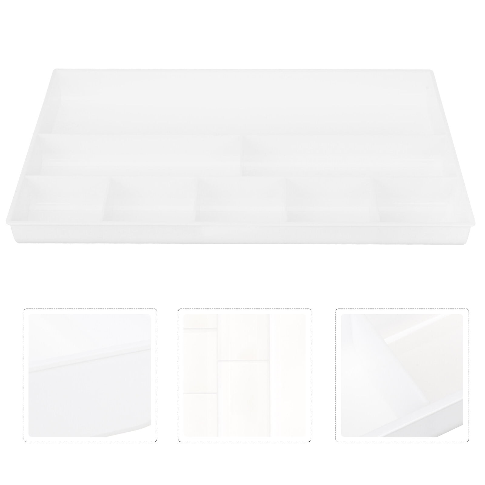 SEWOART 1Set Office Drawer Organizer Tray In White Plastic For Desk And ...
