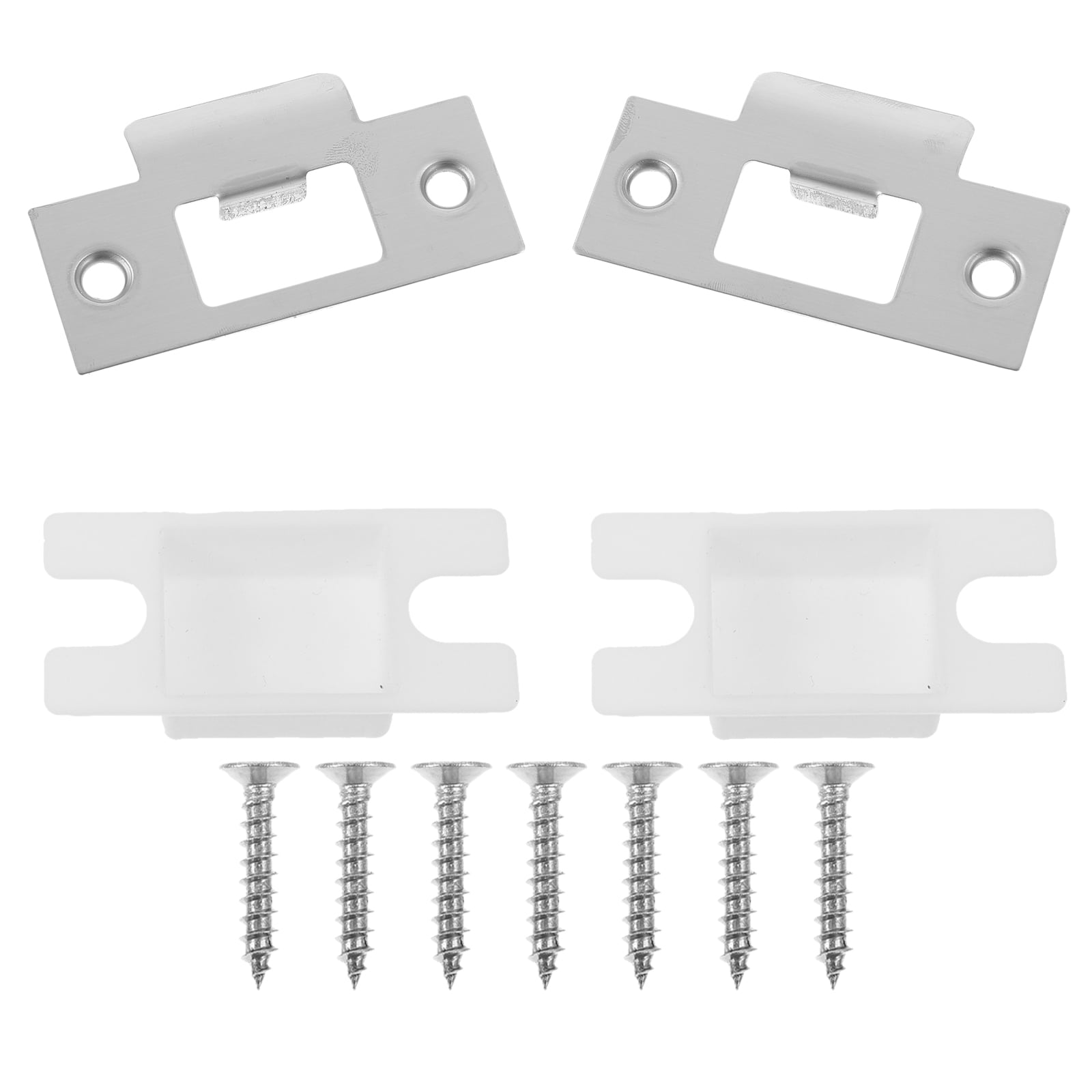 SEWOART 2 Sets Safety Latch Plate with Screws Silver for Doors Home ...