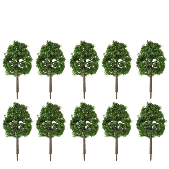 SEWOART 20Pcs Green Model Trees 9cm Plastic Architectural Scenery Model ...