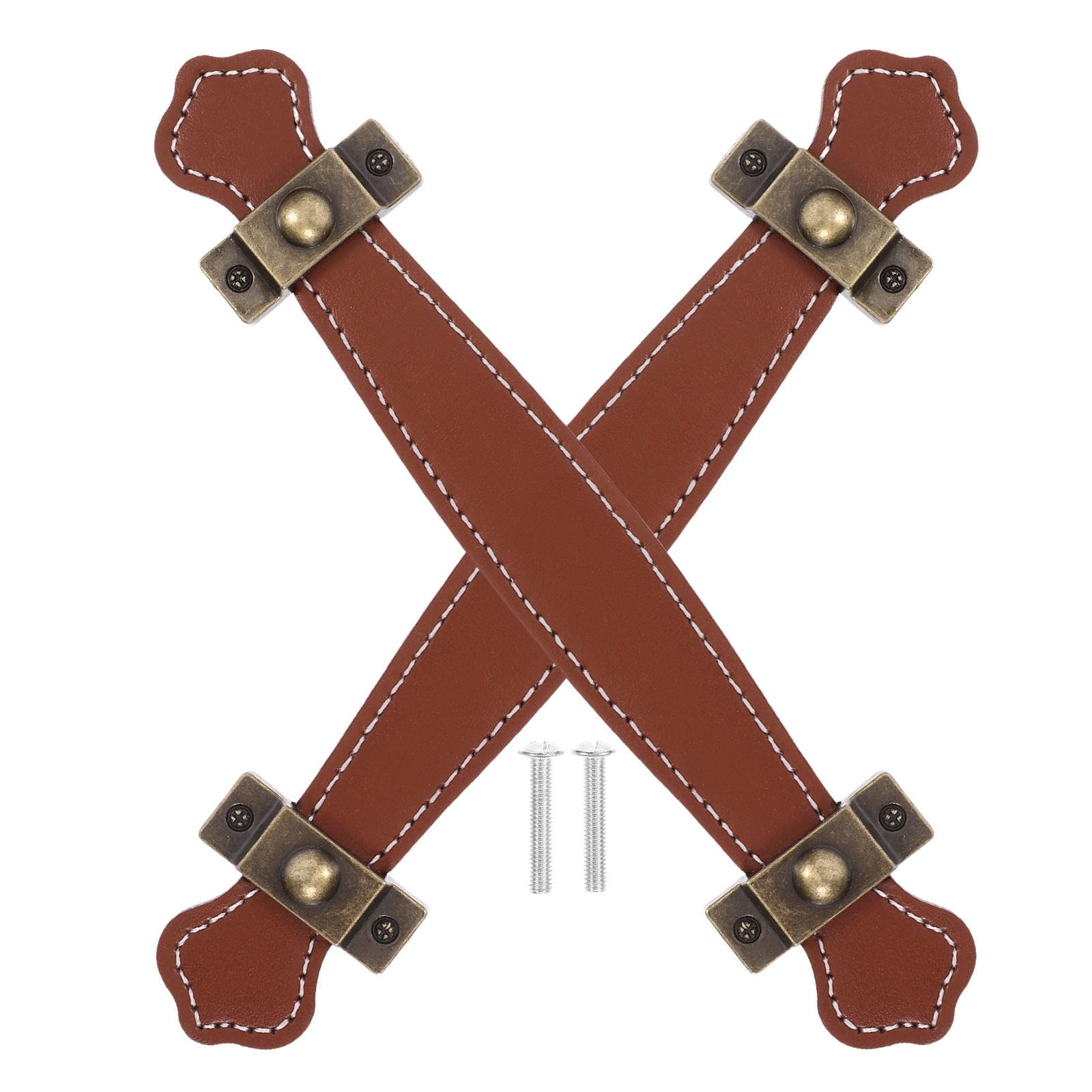 SEWOART Brown PU Drawer Pulls Modern Kitchen and Traditional Cabinets ...