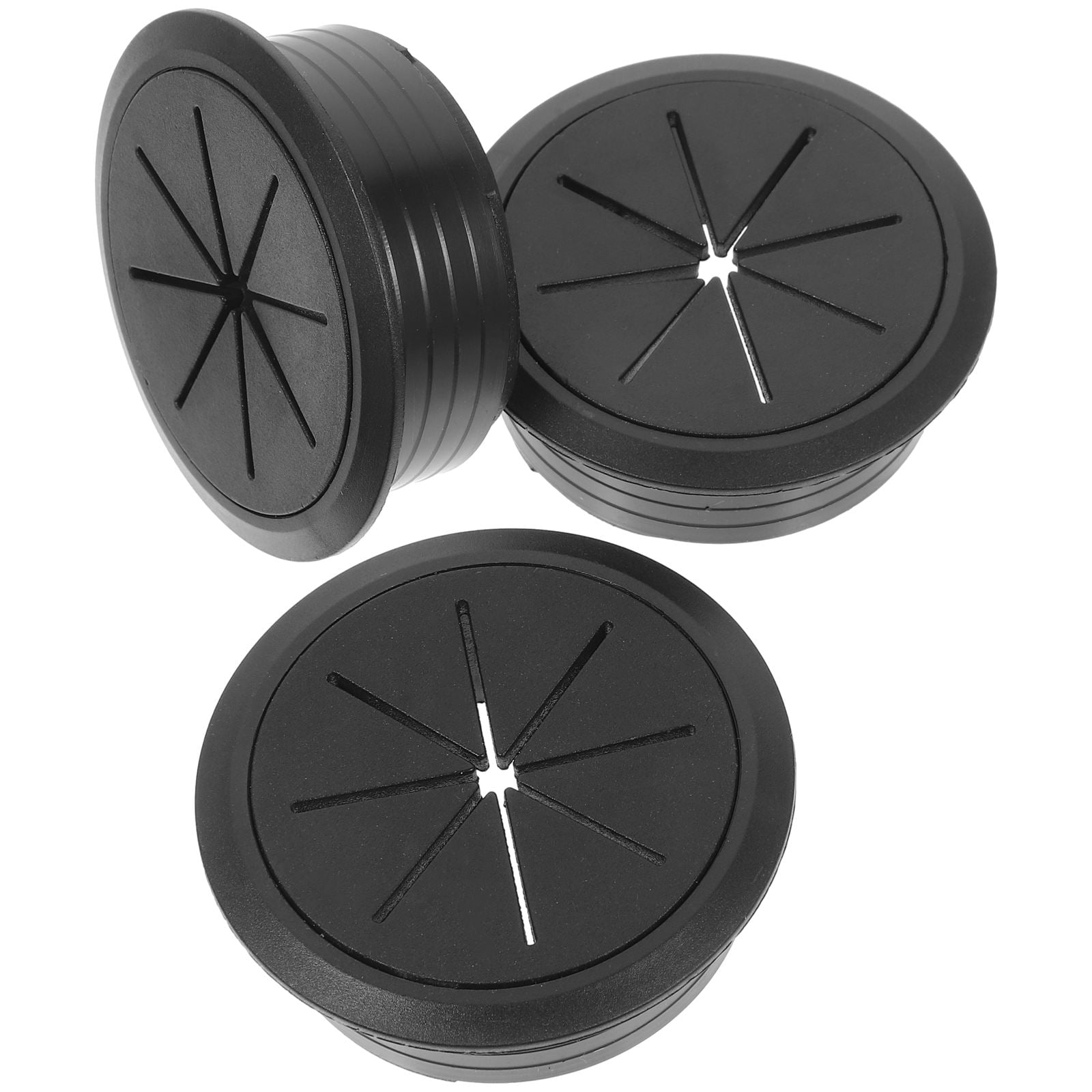 SEWOART Desk Wire Hole Cap Cable Hole Cover Black Plastic 3Pcs Back to ...