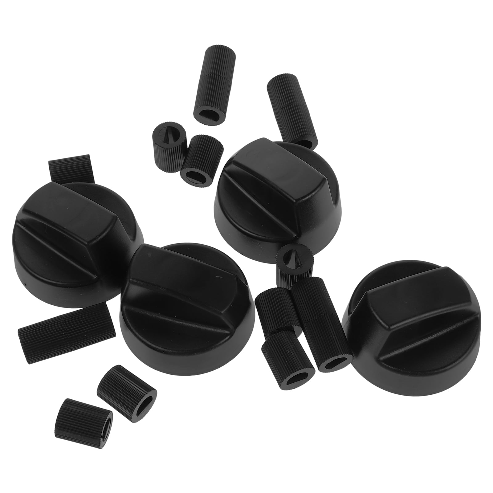 SEWOART Round Universal Control Knob Black 4 Pack 12 Adapters - Walmart.com