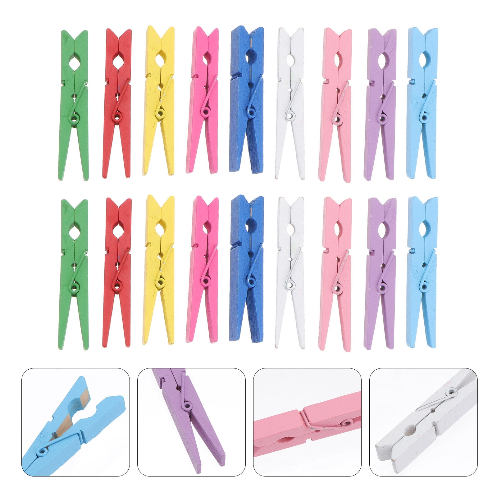 SEWOART 40Pcs Wood Pegs for Holding Clothes Prevent Falling on Windy ...