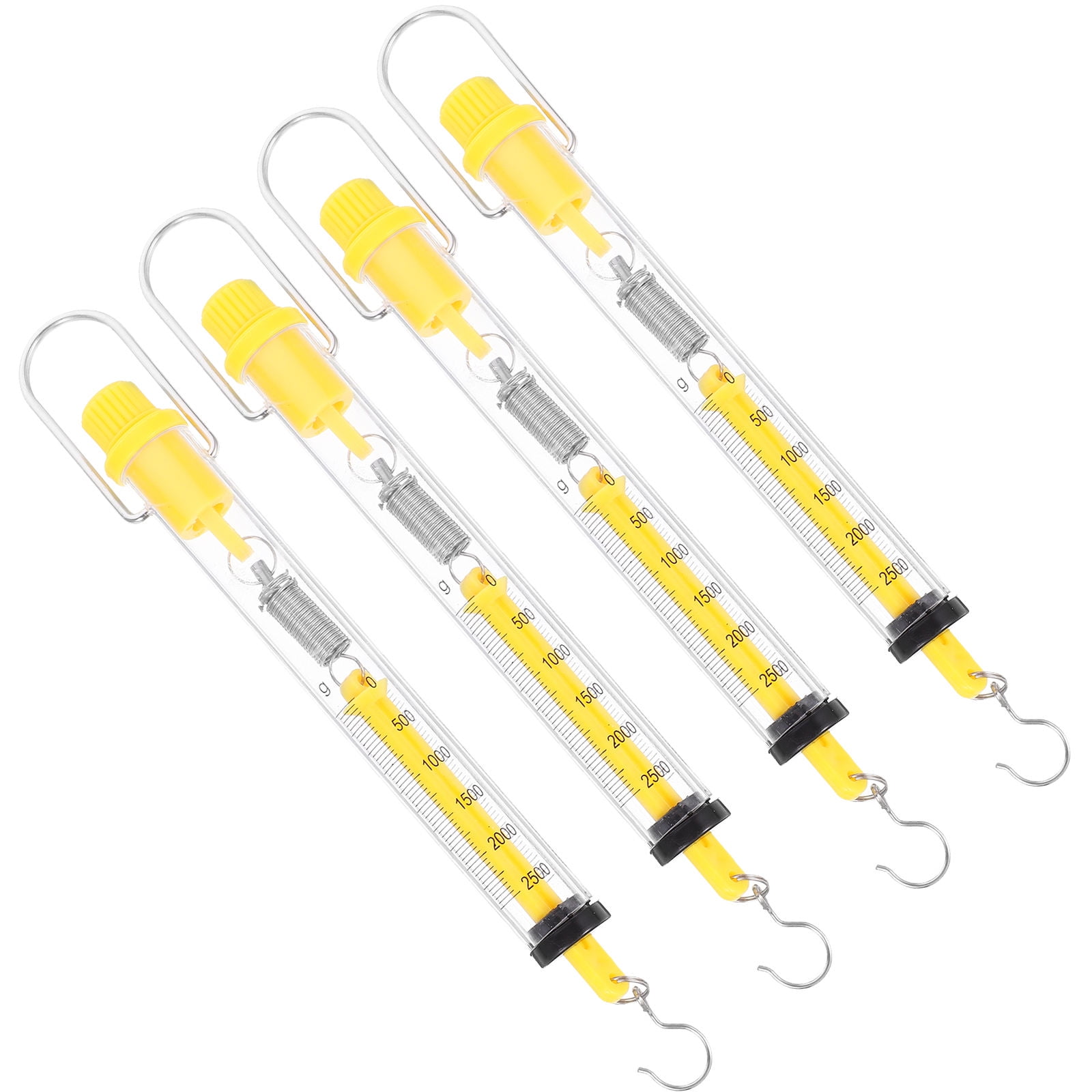 SEWOART 4Pcs Dynamometer Hook Scale Plastic Spring Balance for Gravity ...