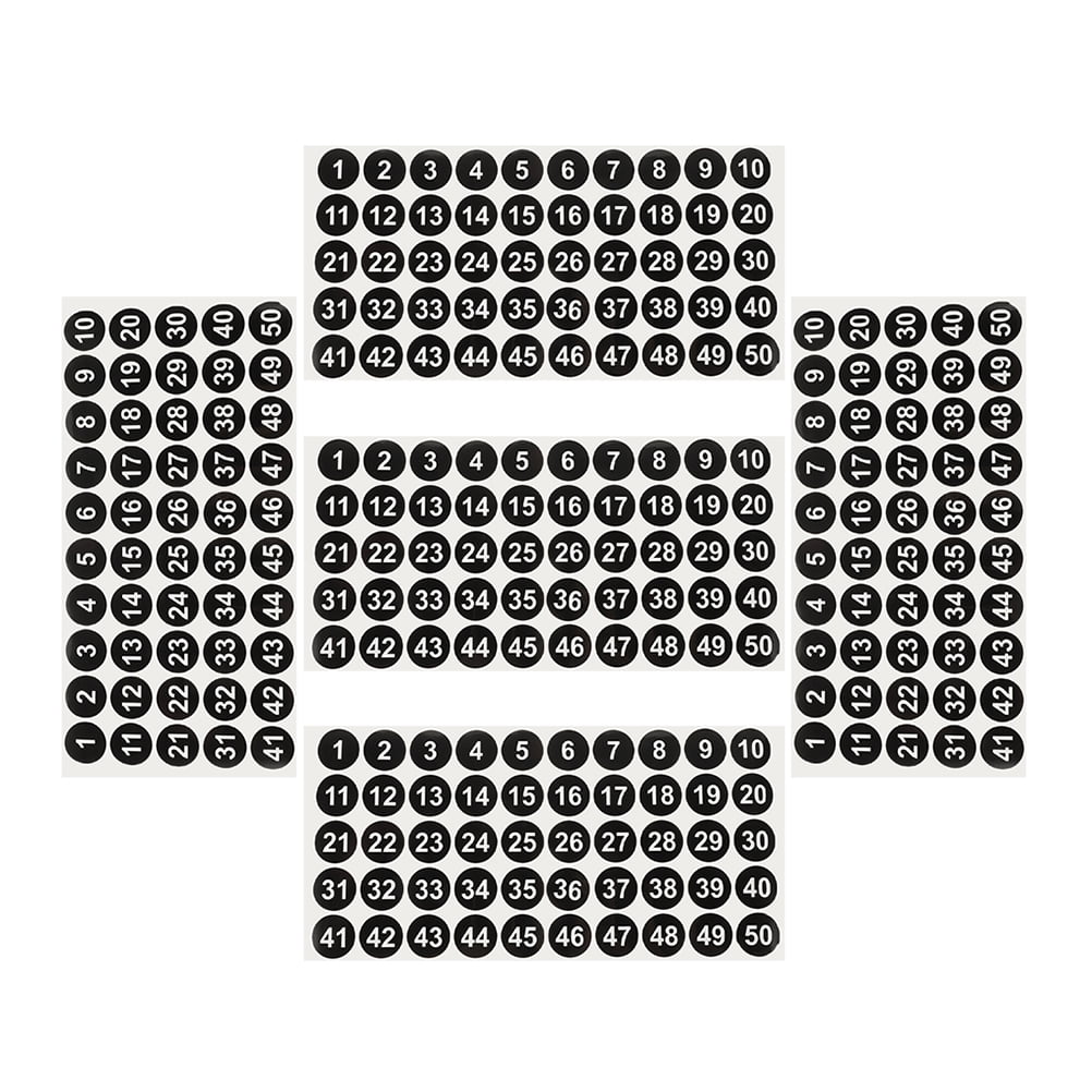 SEWOART Number Labels Black Paper Detachable Labeling DIY Projects ...