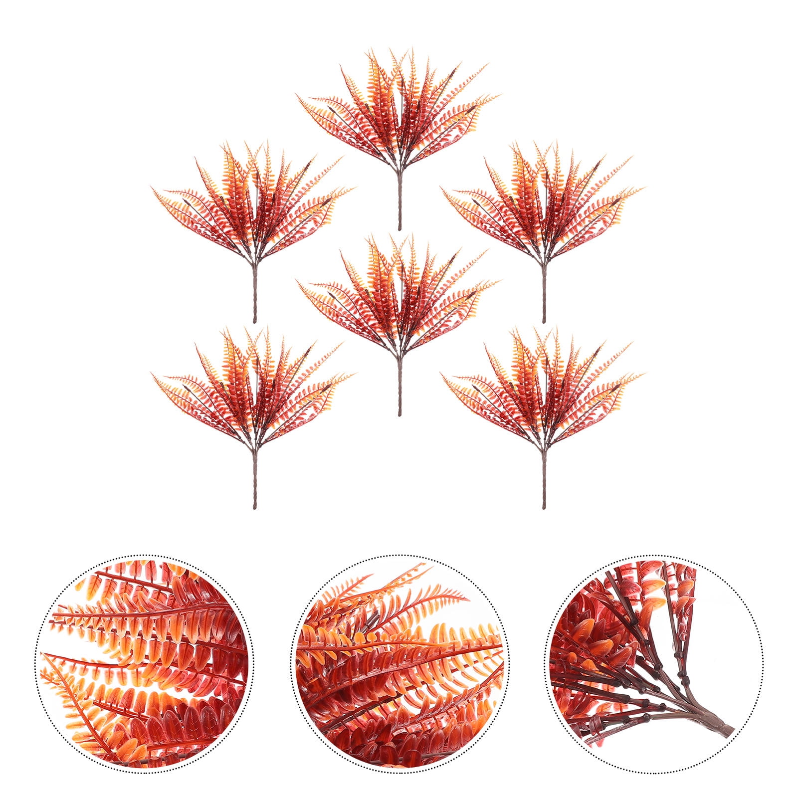 SEWOART 6Pcs Artificial Plants Fern Multi Colored for Wedding Decor ...