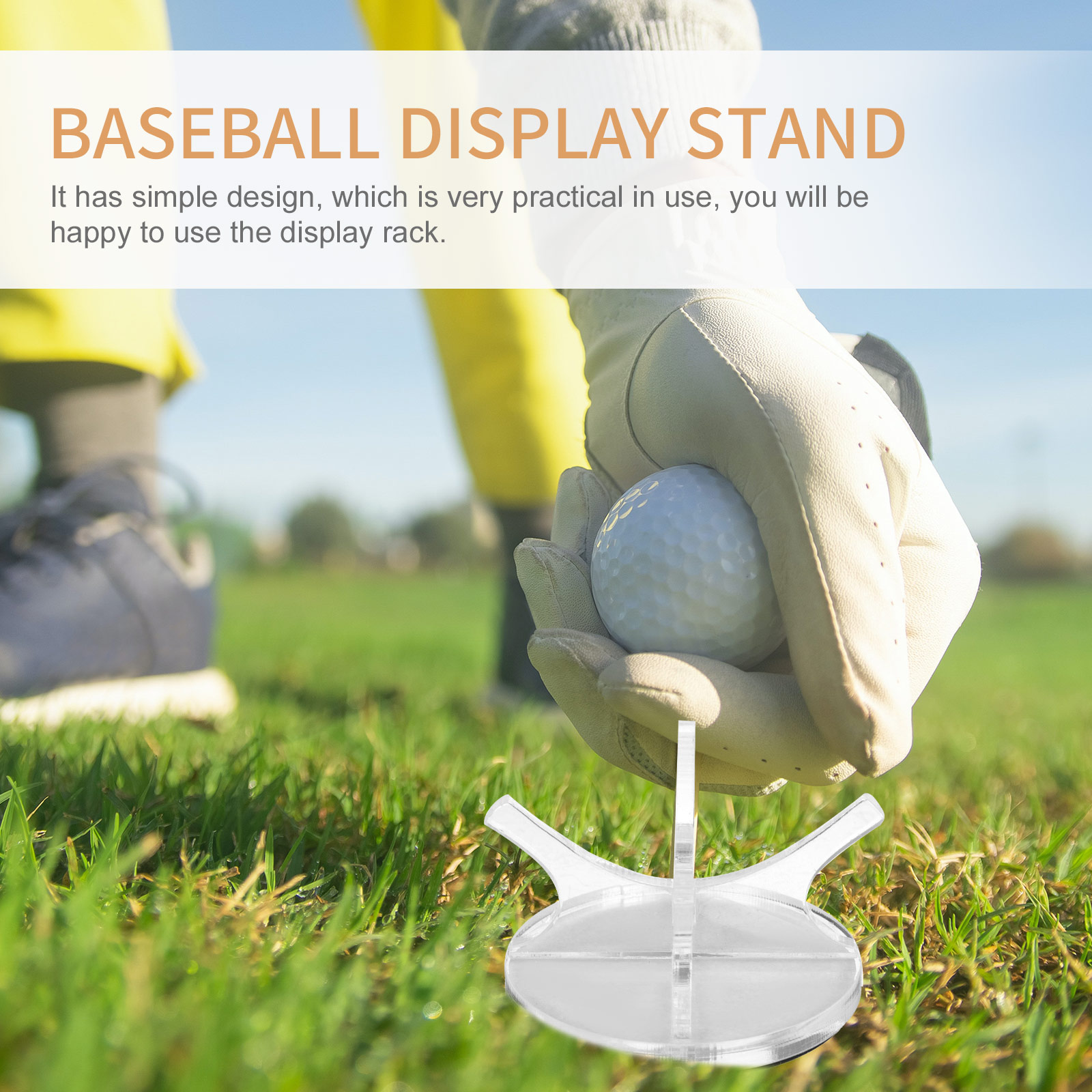 SEWOART Baseball Enthusiasts 2Sets Simple Design Transparent Baseball ...