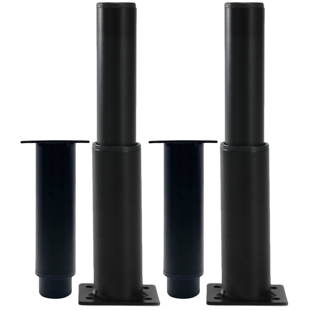 SEWOART Bed Support Leg Black Iron Rubber 4Pcs 5.1X2.4In - Walmart.com