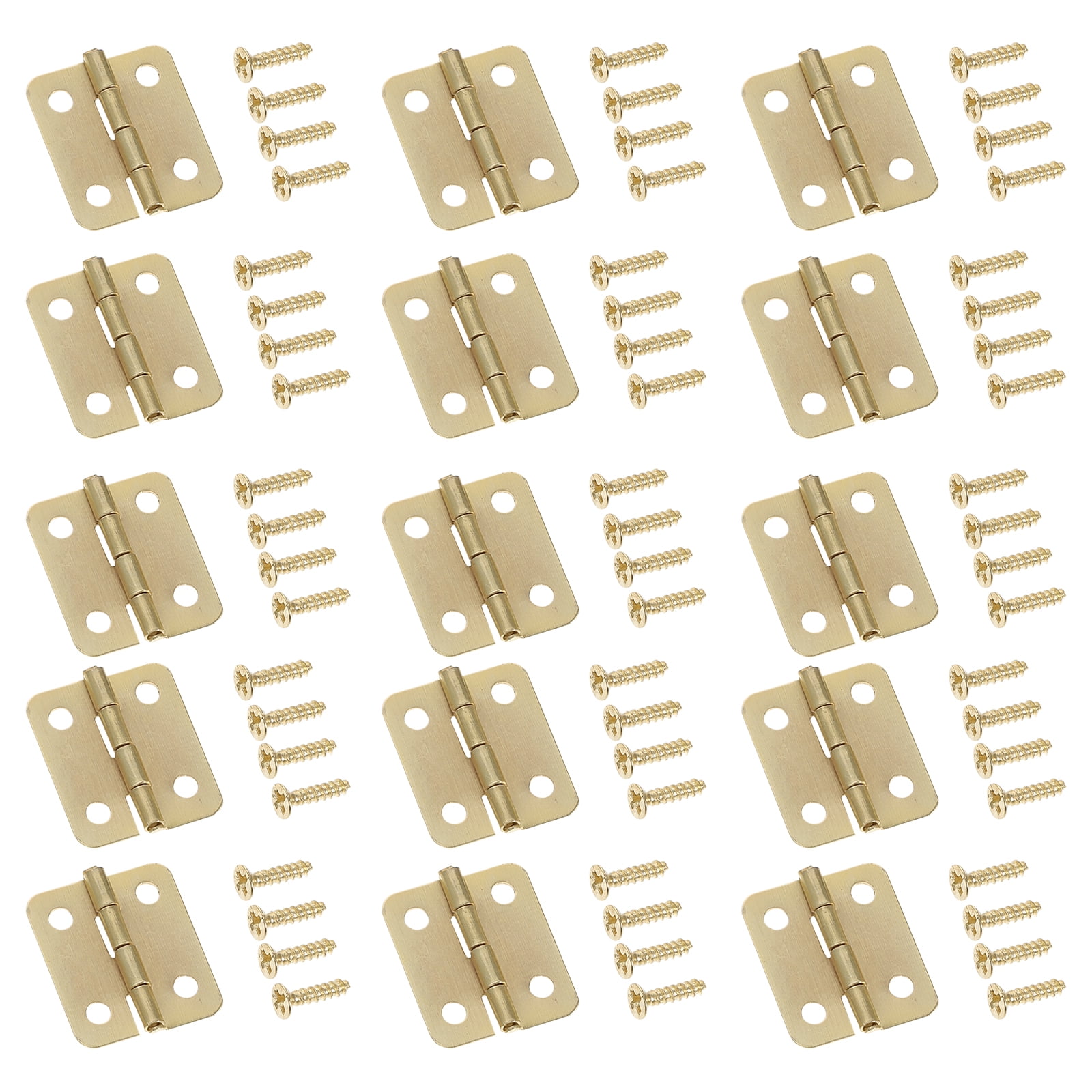 SEWOART 50Sets Decorative Drawer Hinges Yellow Iron Small Hinges for ...