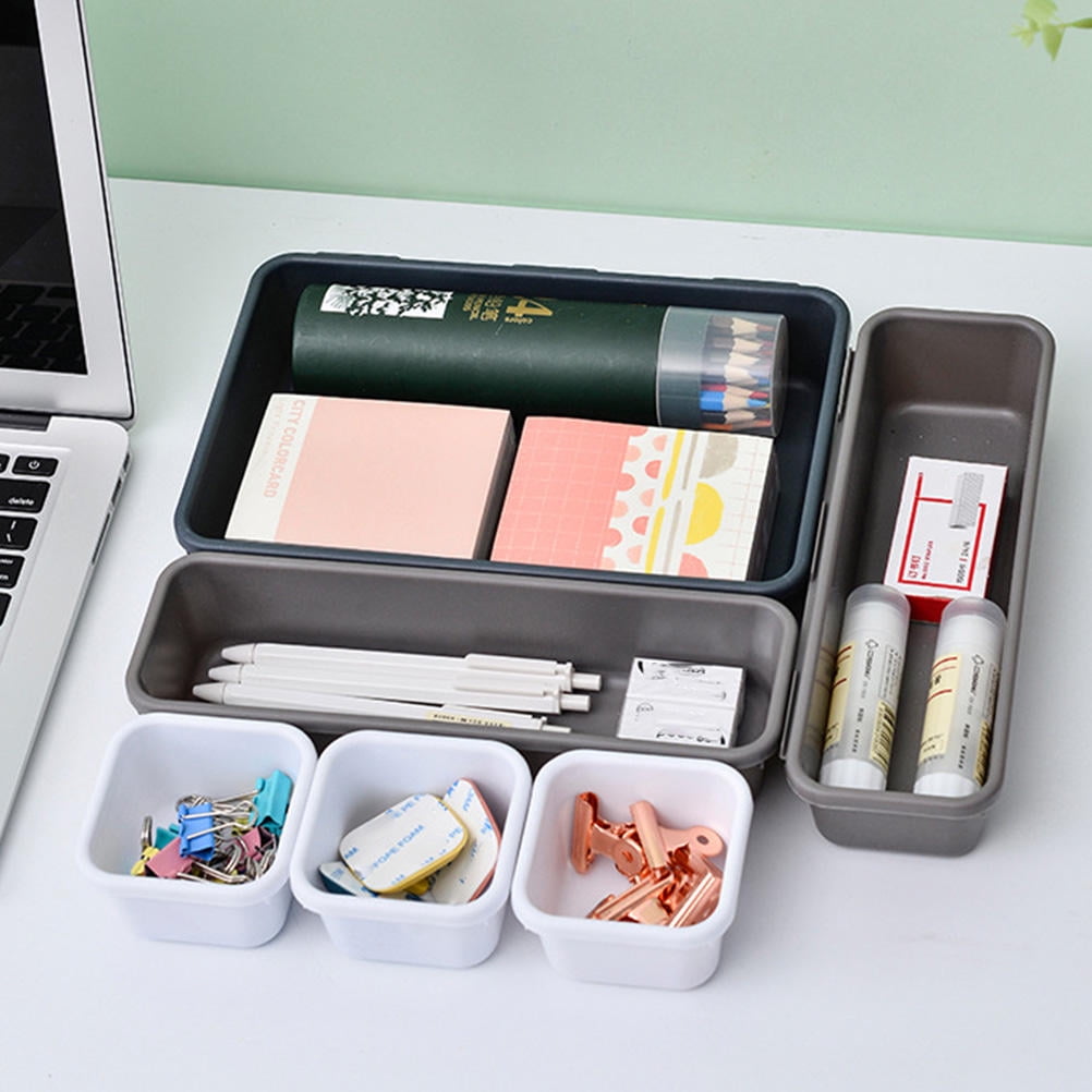 SEWOART Light Gray Desktop Organizer 8Pcs with PP Material for Home ...