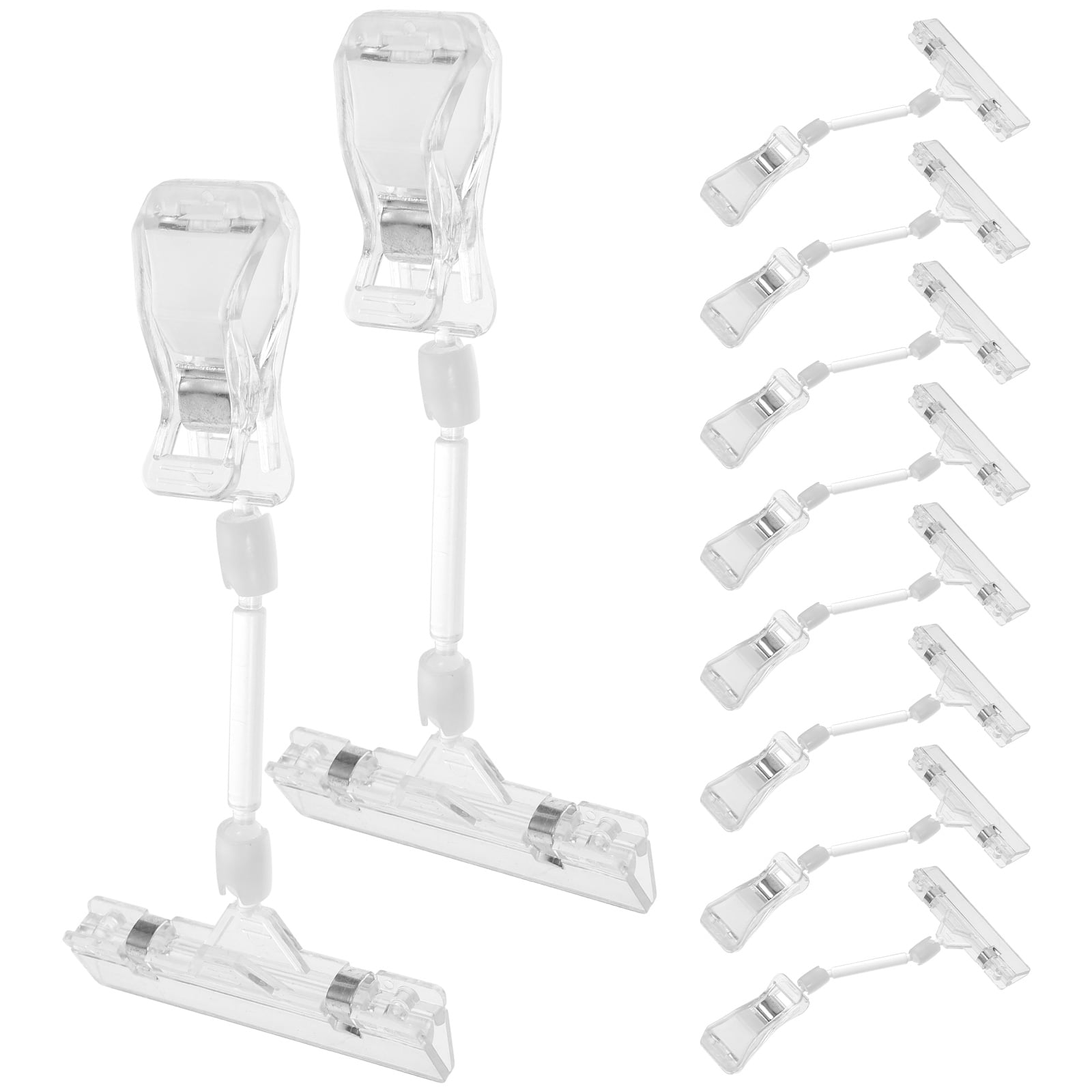 SEWOART Retail Clip Signs Advertisement Clip Transparent Material 10Pcs ...