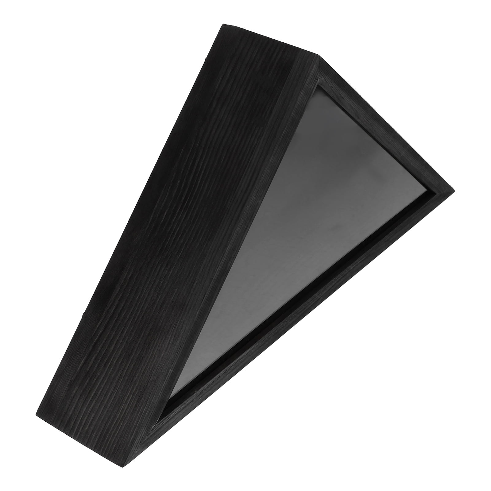 SEWOART Triangle Flag Display Case Wood Storage Box with Protective ...