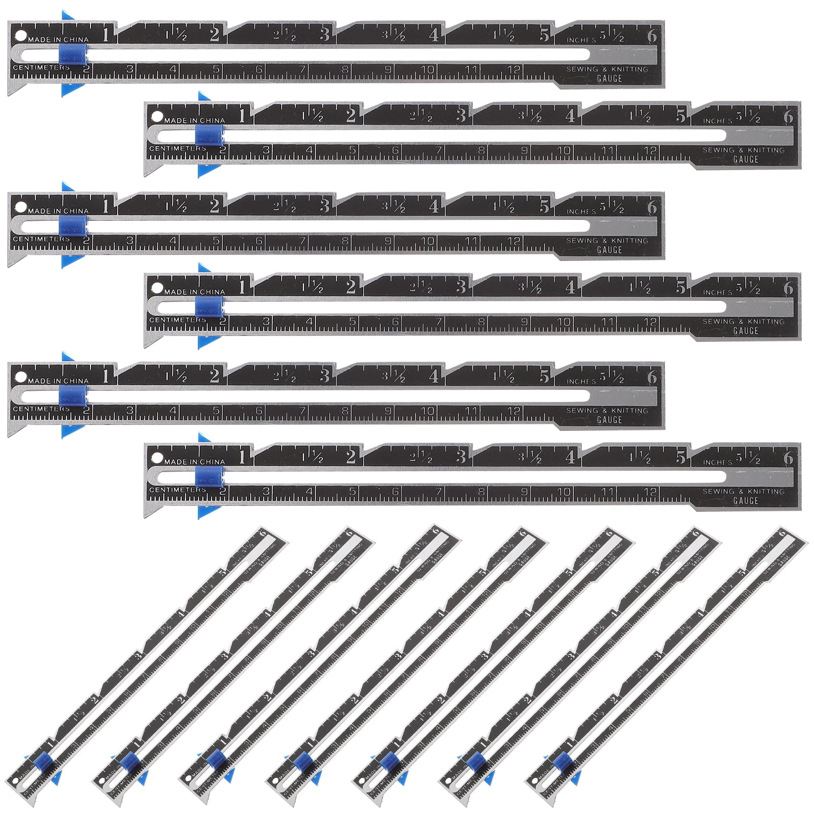 SEXAGESIMO 12pcs Sewing Gauge Sliding Measuring Tool for Fabric ...
