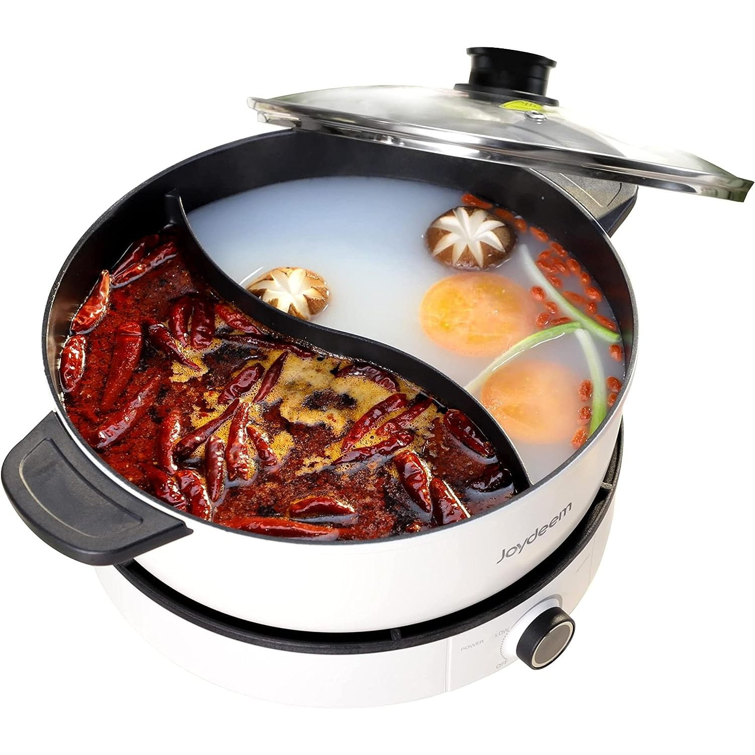 SEYATPOOL Electric Hot Pot with Divider, Large Shabu Shabu Hotpot Pot ...