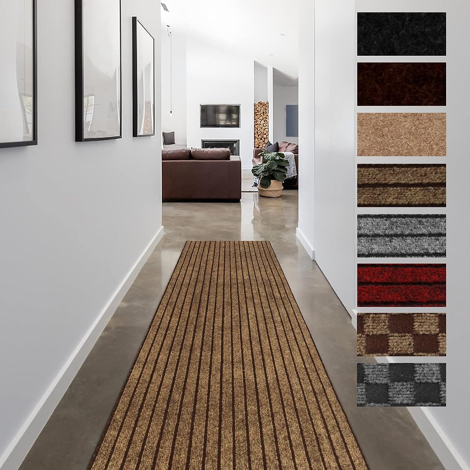 SEYATPOOL 2ftX12ft Utility Runner Rug, Indoor/Outdoor, Non-Slip, Rubber ...