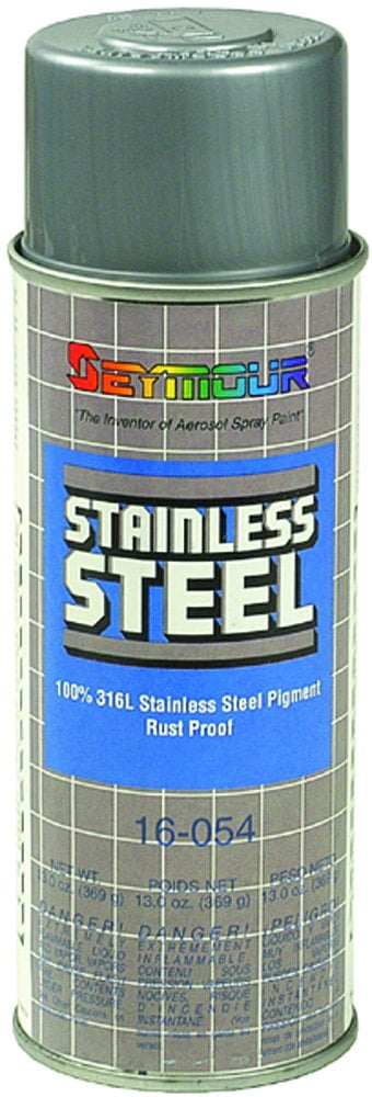 SEYMOUR 16-054 Spray Paint, 16 fl-oz Aerosol Can, Stainless Steel, 15 ...