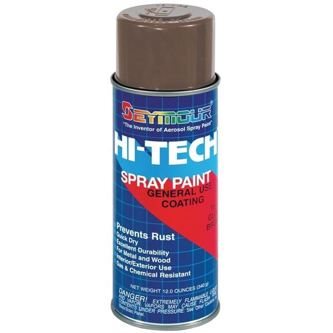 SEYMOUR 16-130 Enamel Spray Paint, 16 fl-oz Aerosol Can, Brown, 15 sq ...