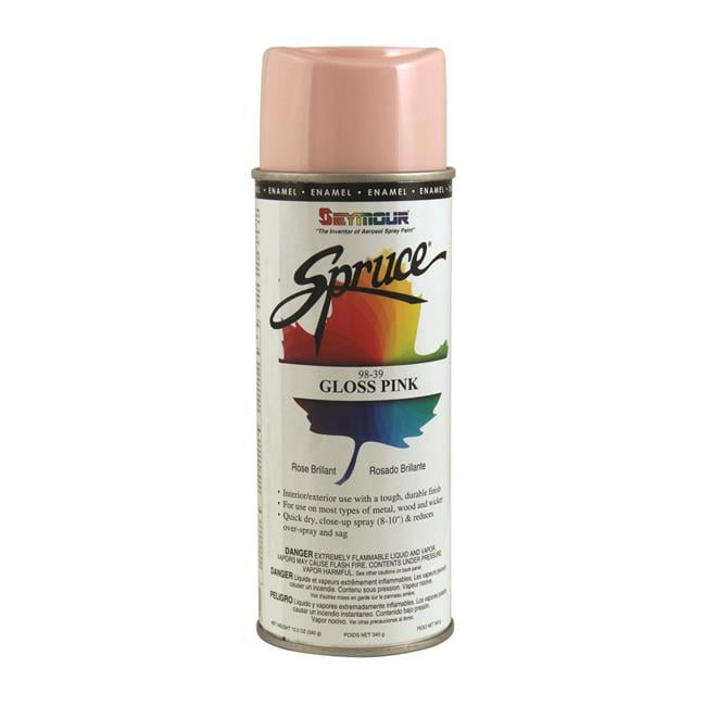 SEYMOUR 98-39 Enamel Spray Paint, 16 fl-oz Aerosol Can, Pink, 15 sq-ft ...