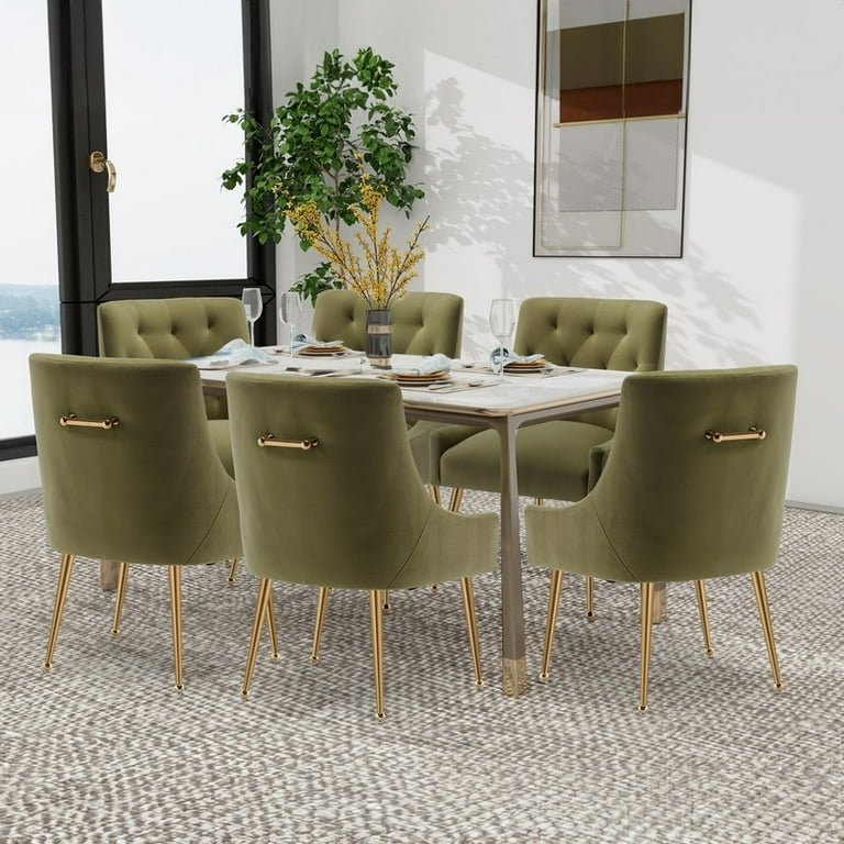 6 velvet dining chairs store