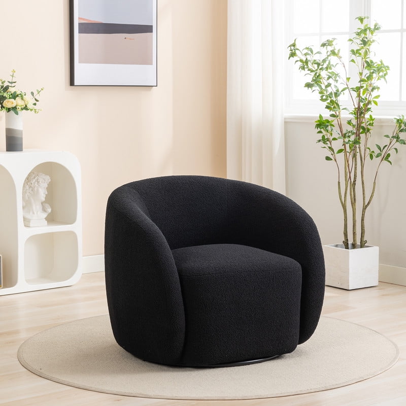 SEYNAR Modern Velvet 360 Degree Swivel Accent Armchair,Upholstered ...