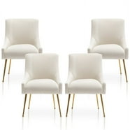 SEYNAR Modern Glam Boucle Pleated Velvet Accent Dining Chair, Set of 6 ...