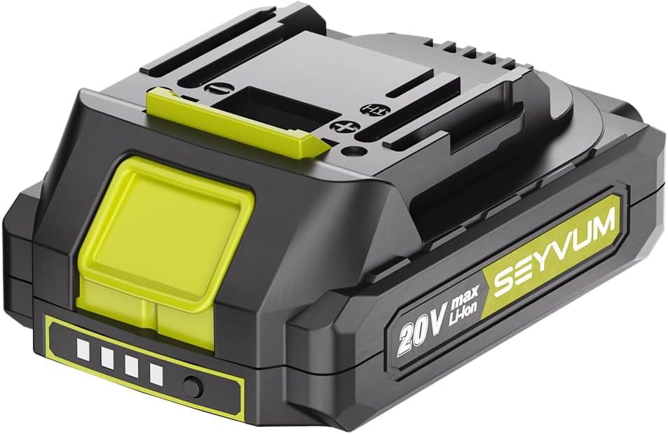 SEYVUM 20V MAX 2.0 Ah Lithium-Ion Battery-Pack, Rechargeable ...