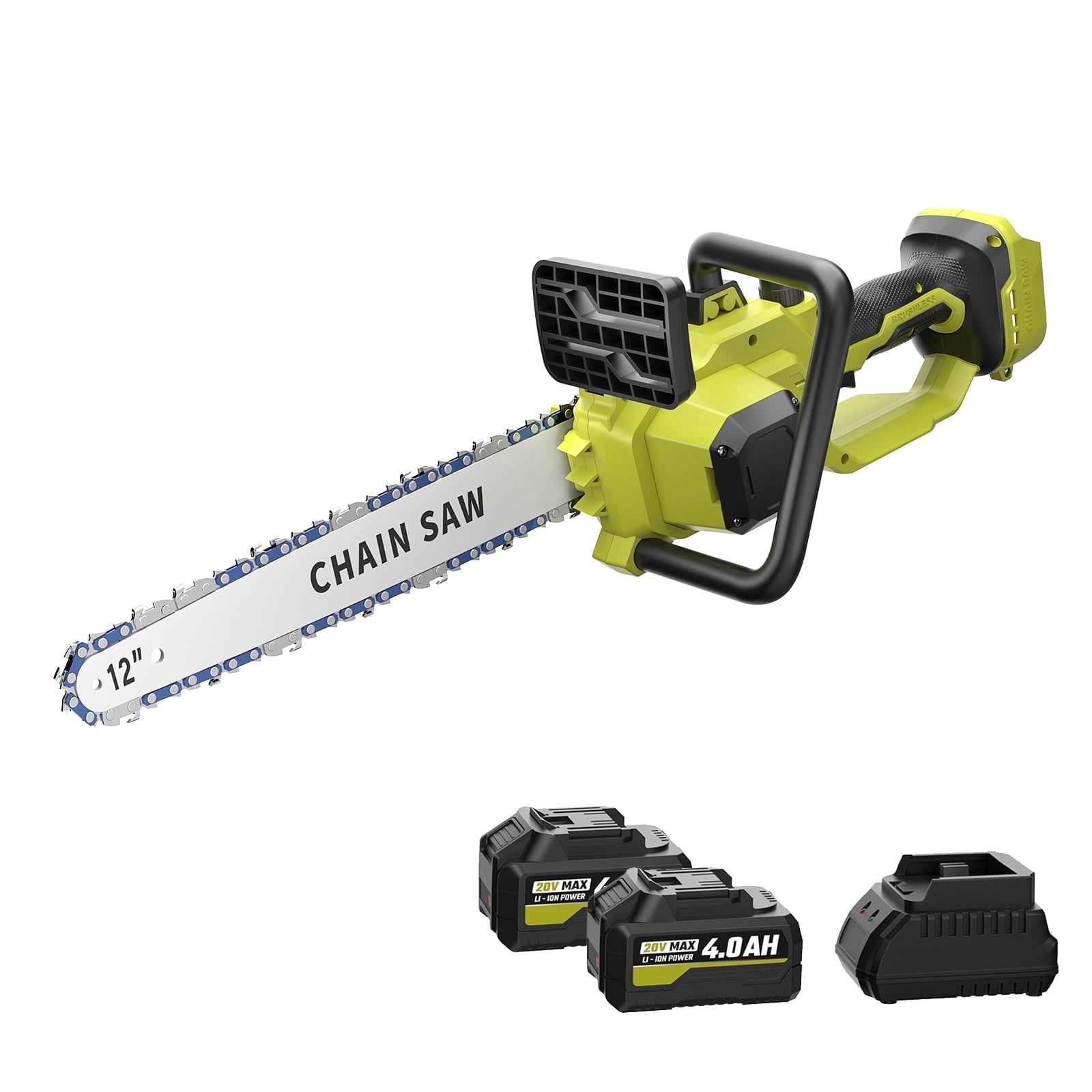 12” Mini Chainsaw, Electric chainsaw with Tool-free Chain Tension ...