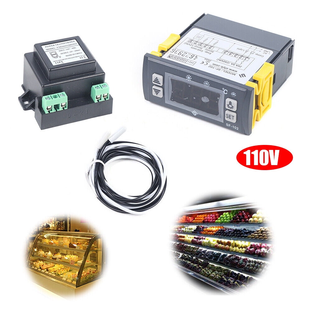 SF-102 Intelligent Digital Display Thermostat Refrigerator Temperature ...